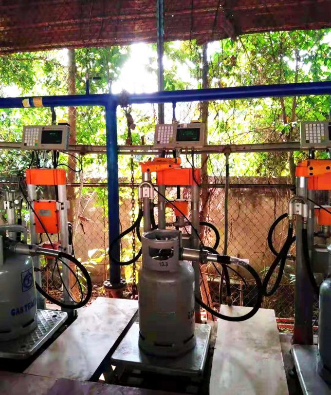 Electronic 180kg Propane Gas Filling Machine Barcode Scanning
