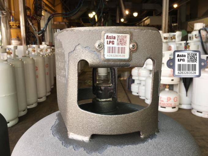 Stainless Ceramic Cylinder Barcode Tag Anti Burning With Rubber Cover