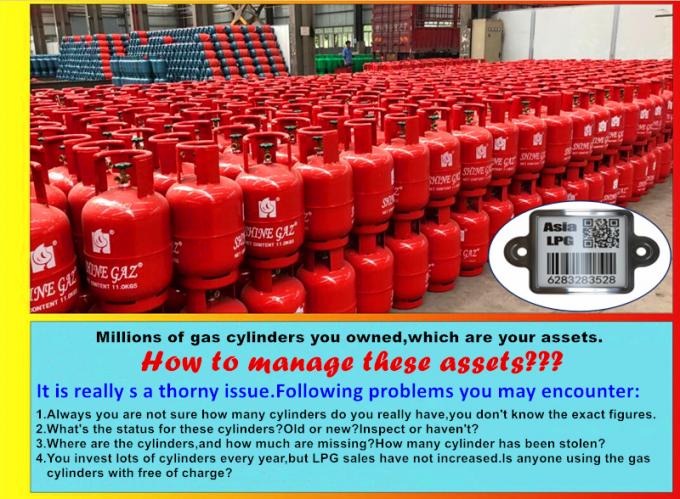 Scratch Resistance Quick Scan QR Code Barcode Tag Lpg gas bottle ...