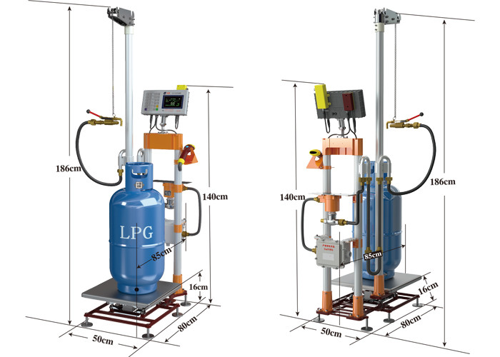 220V ATEX 180kg Automatic Interlocking Bottle Gas Cylinder Filling ...