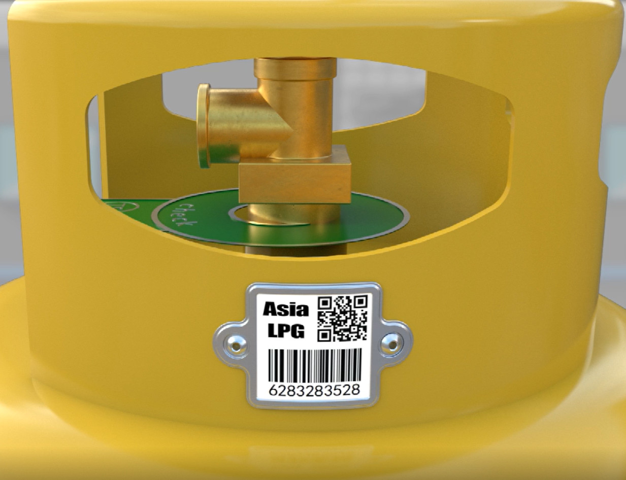 Outdoor LPG Metal Cylinder Tag Anti UV Heat Resistance