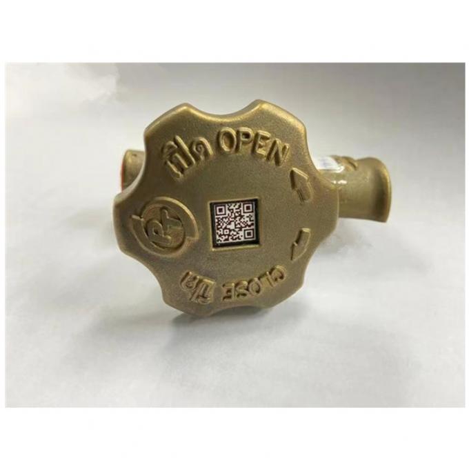 Permanent QR Code Tag Tracking LPG Gas Cylinder Valve 10 X 10mm